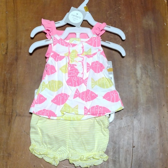 Carter's | Matching Sets | Kissy Fish Heart Short Outfit | Poshmark